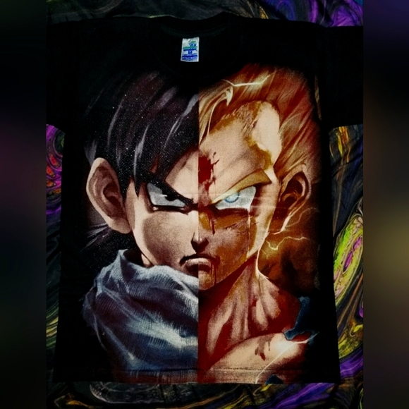 Dragonball Z | Shirts | S Rare Mx Son Gohan Ssj2 Split Dbz Shirt | Poshmark